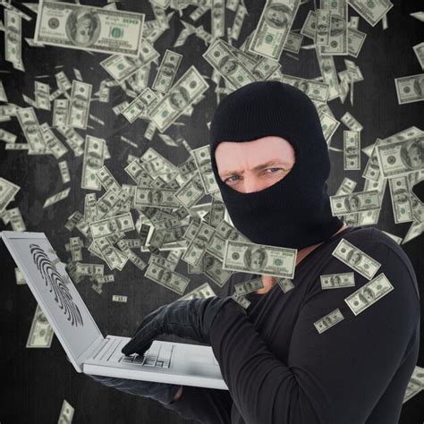 Premium Photo Composite Image Of Hacker Using Laptop To Steal Identity