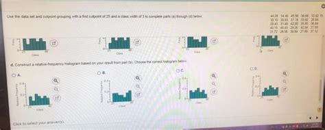 Solved Use The Data Set And Cutpoint Grouping With A First