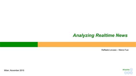 Analyzing Real Time News Ppt