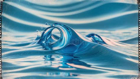 Water Inspired Abstract With Fluid Waveforms And Soft Blue Gradients Stock Illustration