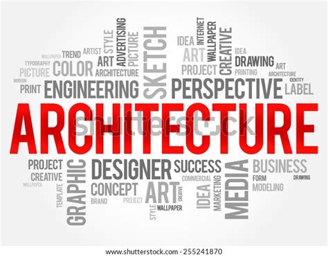 Architecture Word Cloud Concept Stock Vector Royalty Free 255241870 Shutterstock