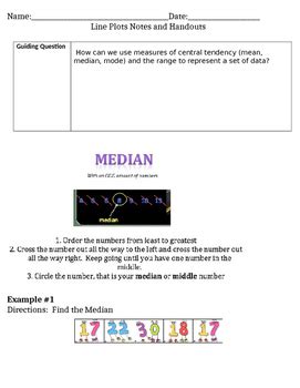 Line Plots Guided Notes By Nicole Tully Teachers Pay Teachers