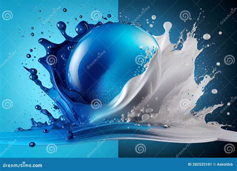 Bluish Background With Spanish Classic Facade On Shiny Metallic Color