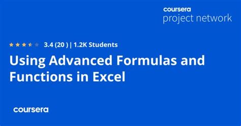 Using Advanced Formulas And Functions In Excel Coursya