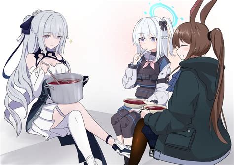 Amiya Bronya Zaychik Miyako And Bronya Zaychik Blue Archive And More Drawn By Dexiatomo