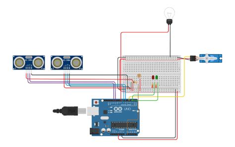 Circuit Design Parqueadero Tinkercad