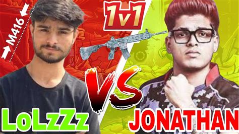 Jonathan Gaming vs Lolzzz gaming 1v1 M416 forest elf set #bgmi # ...