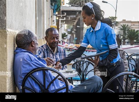 Eritrean Men Having Coffee At The Impero Café Asmara Central Region
