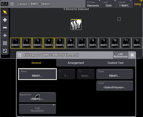 edit layout elements