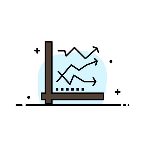 graph analysis analytic analytics chart data business flat line filled