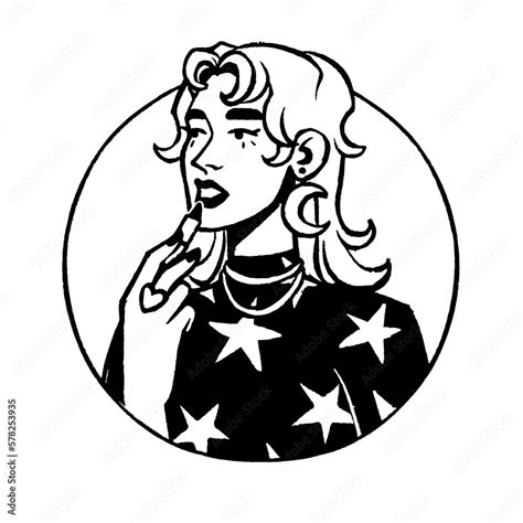 Sexy Girl Face Avatar Babe Fashion Woman Head Portrait Beautiful Seductive Female Character