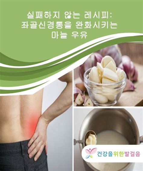 좌골신경통을 완화하는 마늘 우유 Ischiasschmerzen Ischias Besser Gesund Leben