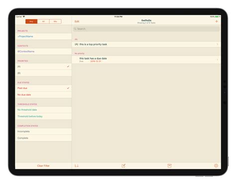 IPad Screenshots SwiftoDo