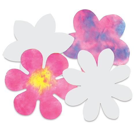 Roylco Color Diffusing Paper Pack Flower Shapes Pkg Of 80 Blick
