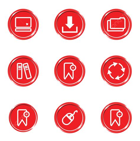 Glossy Icons Set Navigation Vector Arrow Photo Navigation Vector
