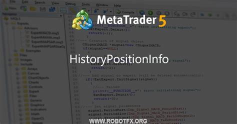 Historypositioninfo Library Metatrader 5 Download Metatrader Trading Robots