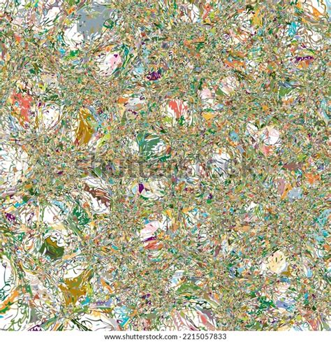 augmenting interlocking tiny amorphous elements creating stock vector