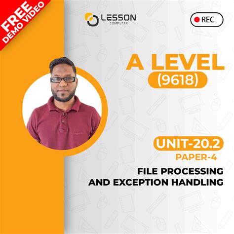 202 File Processing And Exception Handling Lesson Computer
