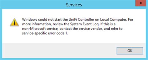 Help Needed Windows Could Not Start The Unifi Controller On Local