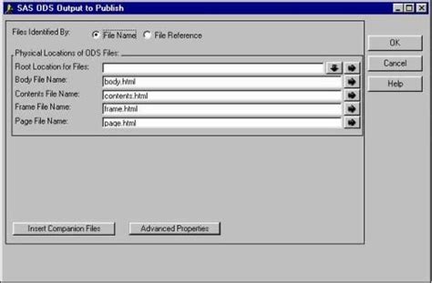 sas publisher adding ods output to a package