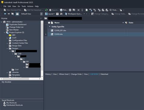 Vault Data Standard Cad Bom 表为空