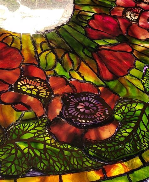 Stained Glass Panel With Floral Design