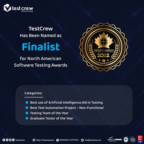 Testcrew Finalist In The North American Software Testing Awards Issuewire