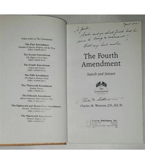 Amendment 4 Search And Seizure Warrant