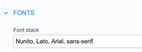 font stack explained
