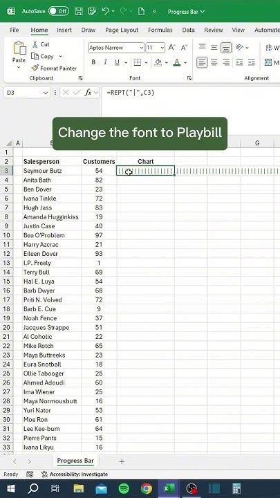 Progress Bar In Excel Corporate Excel Exceltips Exceltricks Learnexcel Sheets
