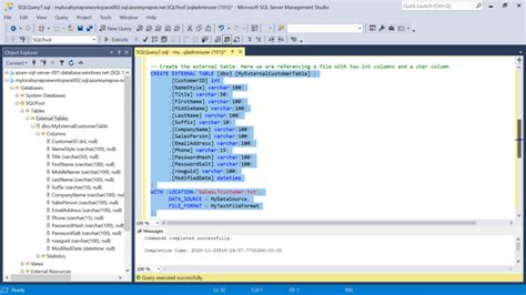 Creating External Tables In Azure Synapse Analytics