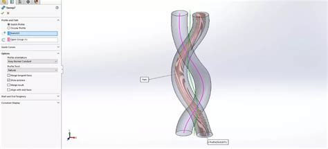 Solidworks Creating A Derived Centerline In A Twisted Sweep Goengineer