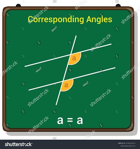 Angles Parallel Lines Corresponding Angles Stock Vector Royalty Free