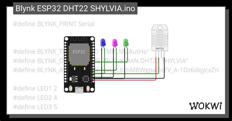 Blynk ESP32 DHT22 SHYLVIA Ino Wokwi ESP32 STM32 Arduino Simulator