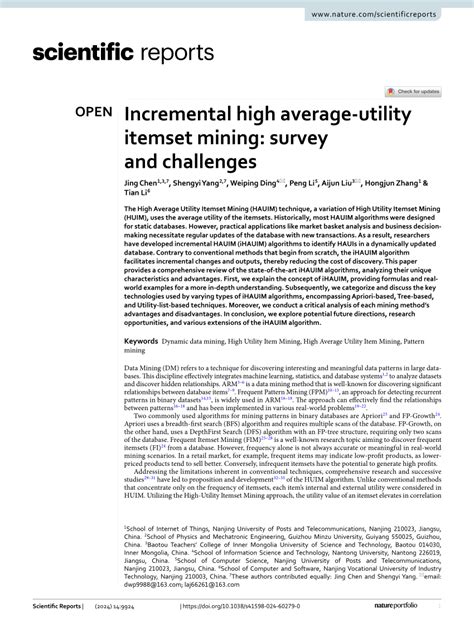 Pdf Incremental High Average Utility Itemset Mining Survey And Challenges