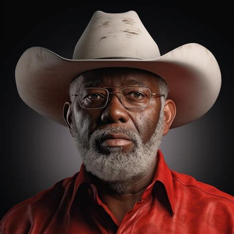Premium Photo A Man Wearing A Cowboy Hat And Glasses