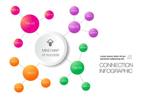 Colorful Mind Map Infographic Connection And Chart Table For Digital Marketing Diagram