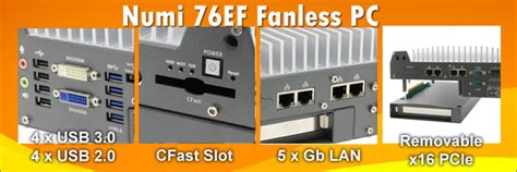 Numi EF I Fanless Mini PC With PCIe X Slot