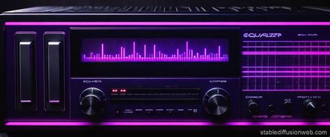 Vintage Stereo System With Equalizer Bars Stable Diffusion Online