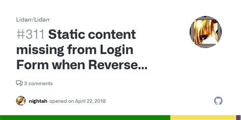 Static Content Missing From Login Form When Reverse Proxy With