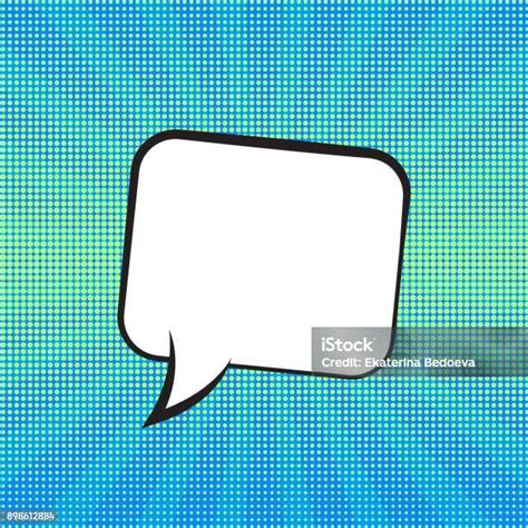 레트로 만화 식 빈 화려한 하프톤 블루 줄무늬 배경 가진 연설 거품 개체 그룹에 대한 스톡 벡터 아트 및 기타 이미지 개체 그룹 겨울 고풍스런 Istock