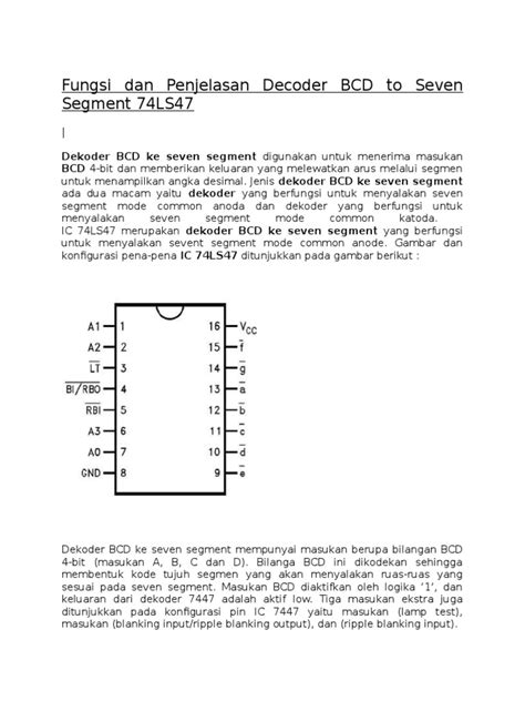 Ic Dekoder 7447 Pdf