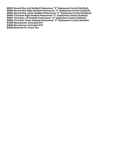 Full Obd2 Body Trouble Code List Bxxxx Pdf