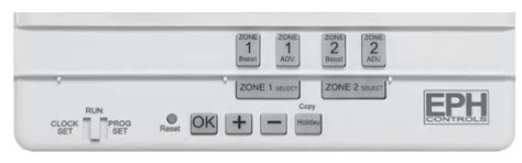 EPH CONTROLS R27 VF 2 Zone Programmer Instruction Manual