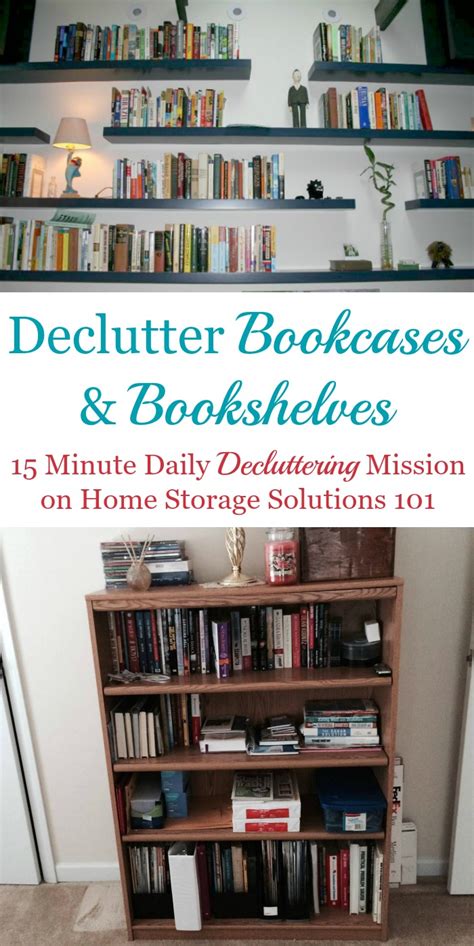 How To Declutter Bookcases Bookshelves