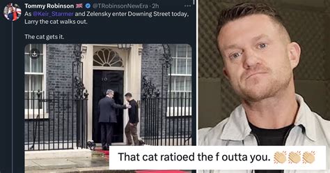Tommy Robinson Made A Joke About Downing Streets Larry The Cat And Was