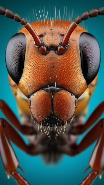 Premium Ai Image Closeup Shot Of An Ant Generated By Ai