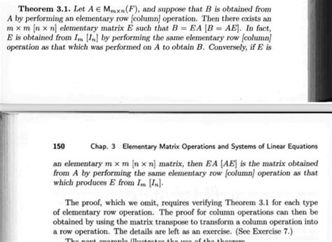 Solved Theorem 3 1 Let A E Mmn F And Suppose That B Is Chegg Com