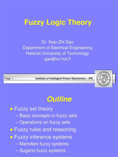 Pdf Fuzzy Logic Theory Dokumentips