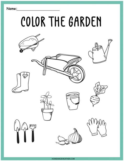 Printable Gardening Tools Worksheets 2025
